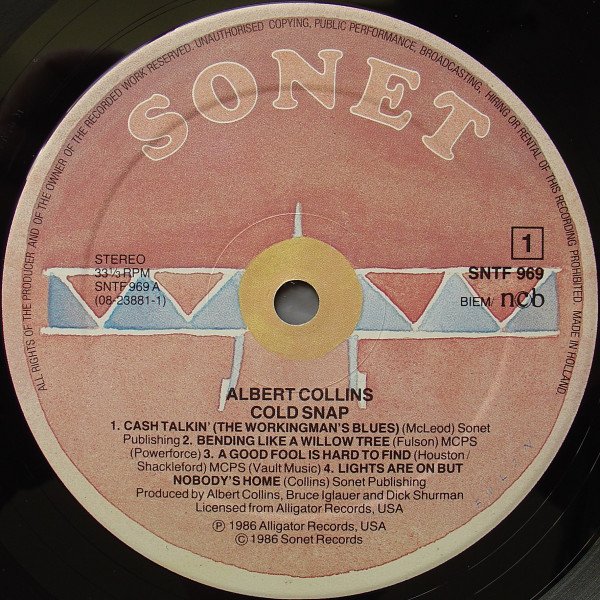 Albert Collins - Cold Snap - Petesmusic UK Online Record Shop